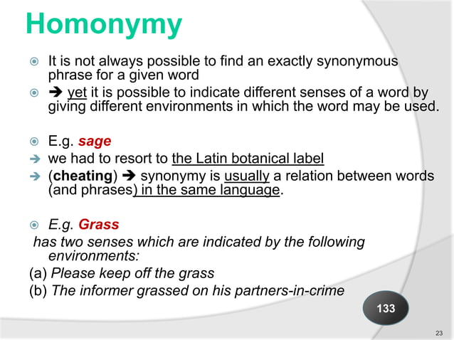 Unit 11 Sense Relations (2) | PPTX
