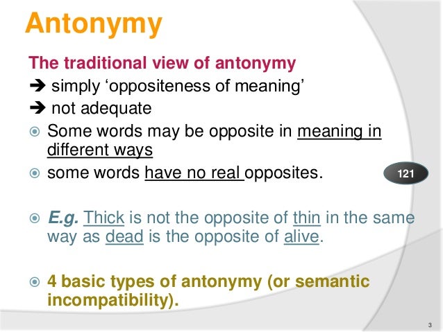 Unit 11 Sense Relations (2)