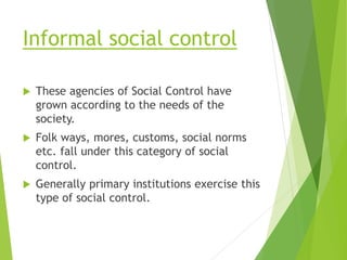 Unit 11 social control | PPTX