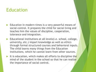 Unit 11 social control | PPTX