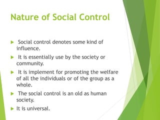 Unit 11 social control | PPTX