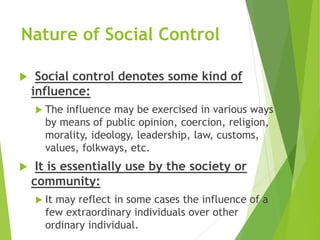 Unit 11 social control | PPTX