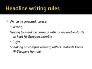 Unit 11 The Headline | PPT