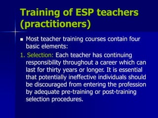 THE ROLES OF ESP TEACHERS | PPT