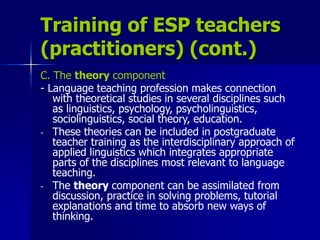 THE ROLES OF ESP TEACHERS | PPT