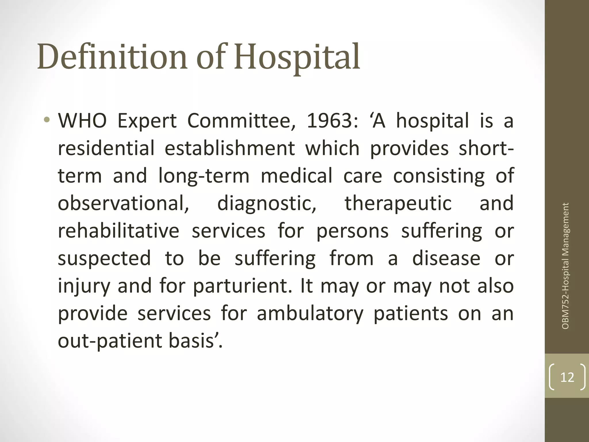 HOSPITAL MANAGEMENT | PPTX