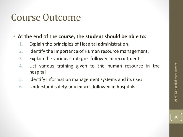 HOSPITAL MANAGEMENT | PPTX | Healthcare Industry | Industries