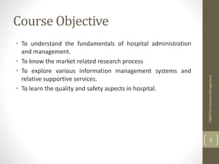 HOSPITAL MANAGEMENT | PPTX