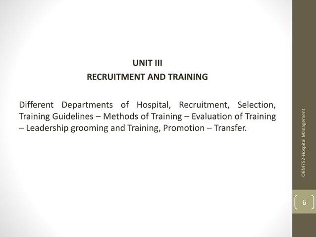 HOSPITAL MANAGEMENT | PPTX | Healthcare Industry | Industries