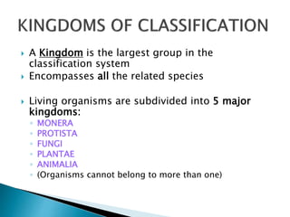 Unit 11 biodiversity and classification | PPTX