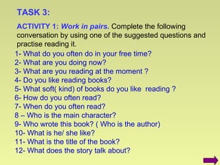 Unit 11 books speaking | PPT