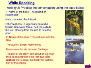Unit 11 books speaking | PPT