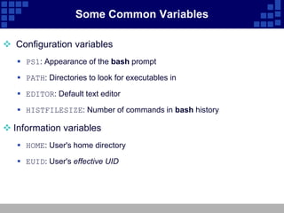 Unit 11 configuring the bash shell – shell script | PPT