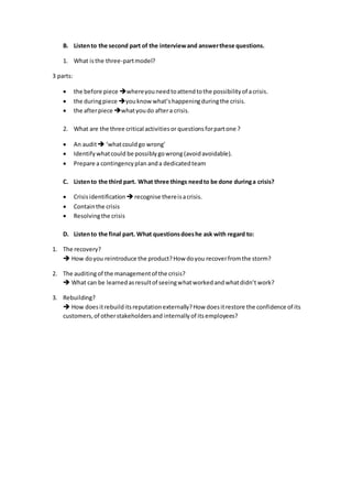 Unit 11 crisis management | DOCX