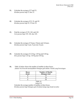 Unit 11 data handling new | PDF