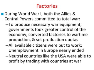 WWI Unit - Total War on The Home Front | PPTX