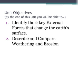 Unit 11 external forces | PPTX | Geology | Science