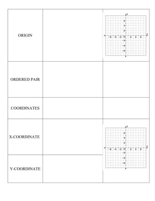 Unit 11 lesson 2 cooridnate plane | DOCX | Geography | Science
