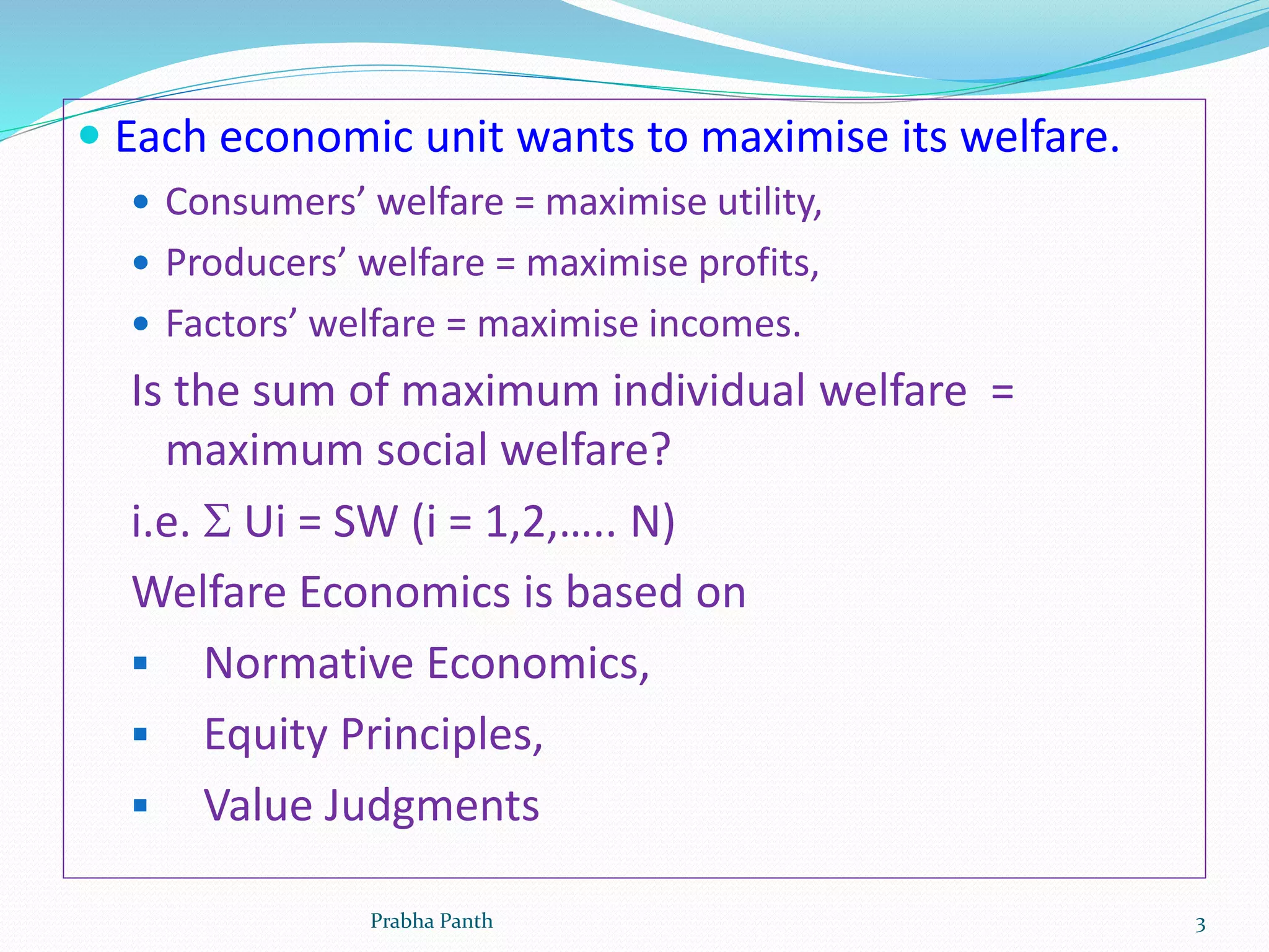 The Social welfare function | PPSX