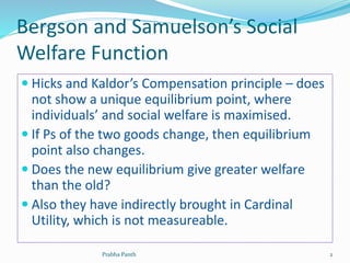 The Social welfare function | PPSX