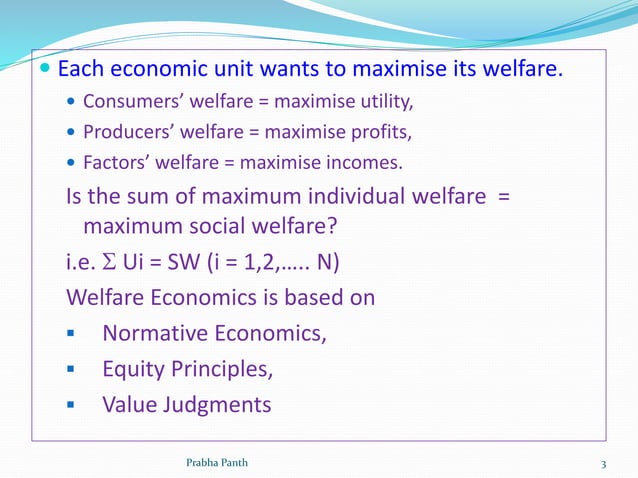 The Social welfare function | PPSX