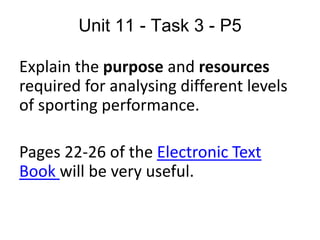 Unit 11 task 3 assessment resource | PPTX