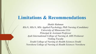 Unit 12. Limitations & Recomendations.pptx