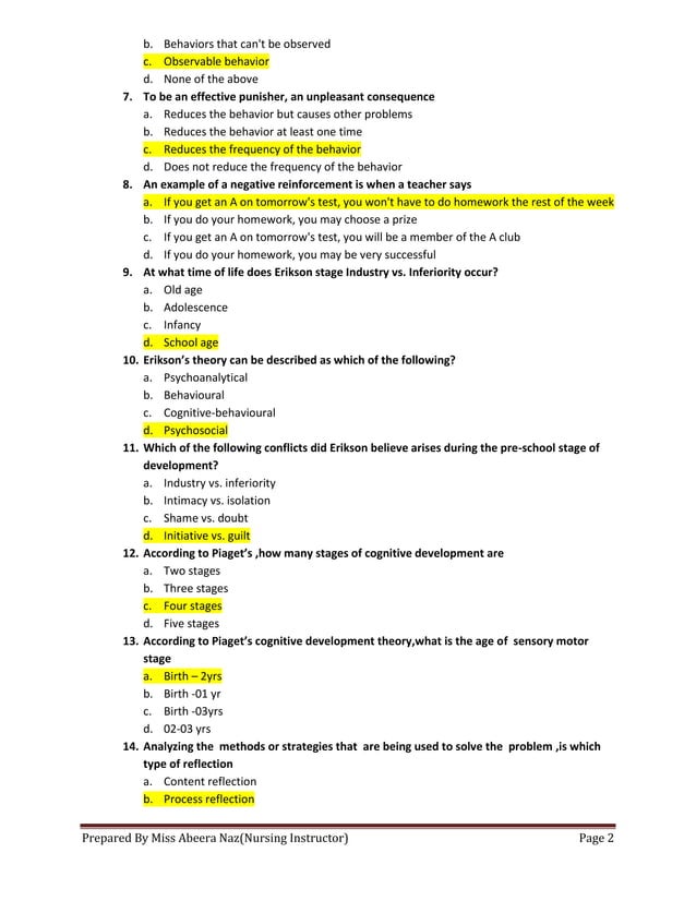 Unit 1 & 2.docx is the mcqs for teaching learning for nursing | DOCX | Education