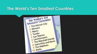 Unit 12.pptx World's smallest countries. Where is it? | PPT
