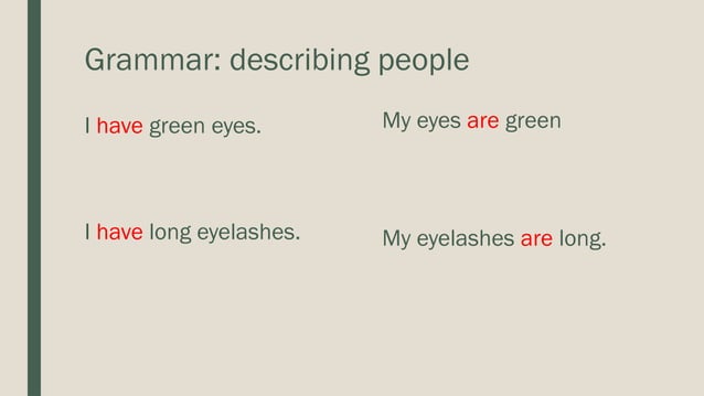 UNIT 12.-Body parts and adjectives to describe body | PPTX