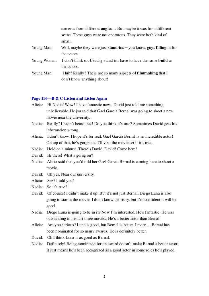 Unit 12 audio script