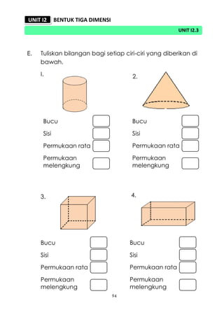 Unit 12 bentuk 3 d | PDF
