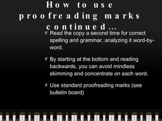 Unit 12 Proofreading & Editing | PPT