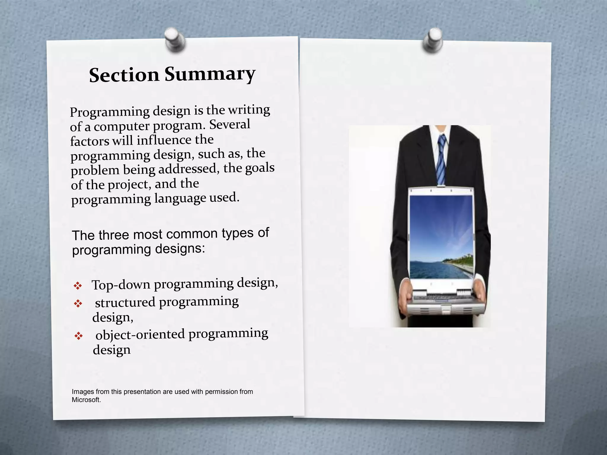 Unit 12 sec 2-programming design | PPTX