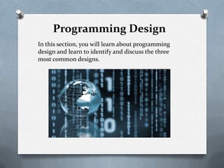 Unit 12 sec 2-programming design | PPTX