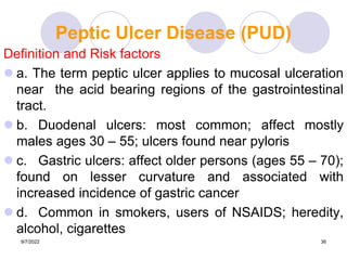 Unit 1_ 2 Hiatal hernia, Achalasia, Esophageal cancer, Gastritis, Ulcer ...