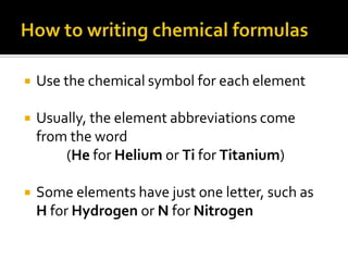 Unit 12 Chemical Naming and Formulas | PPT