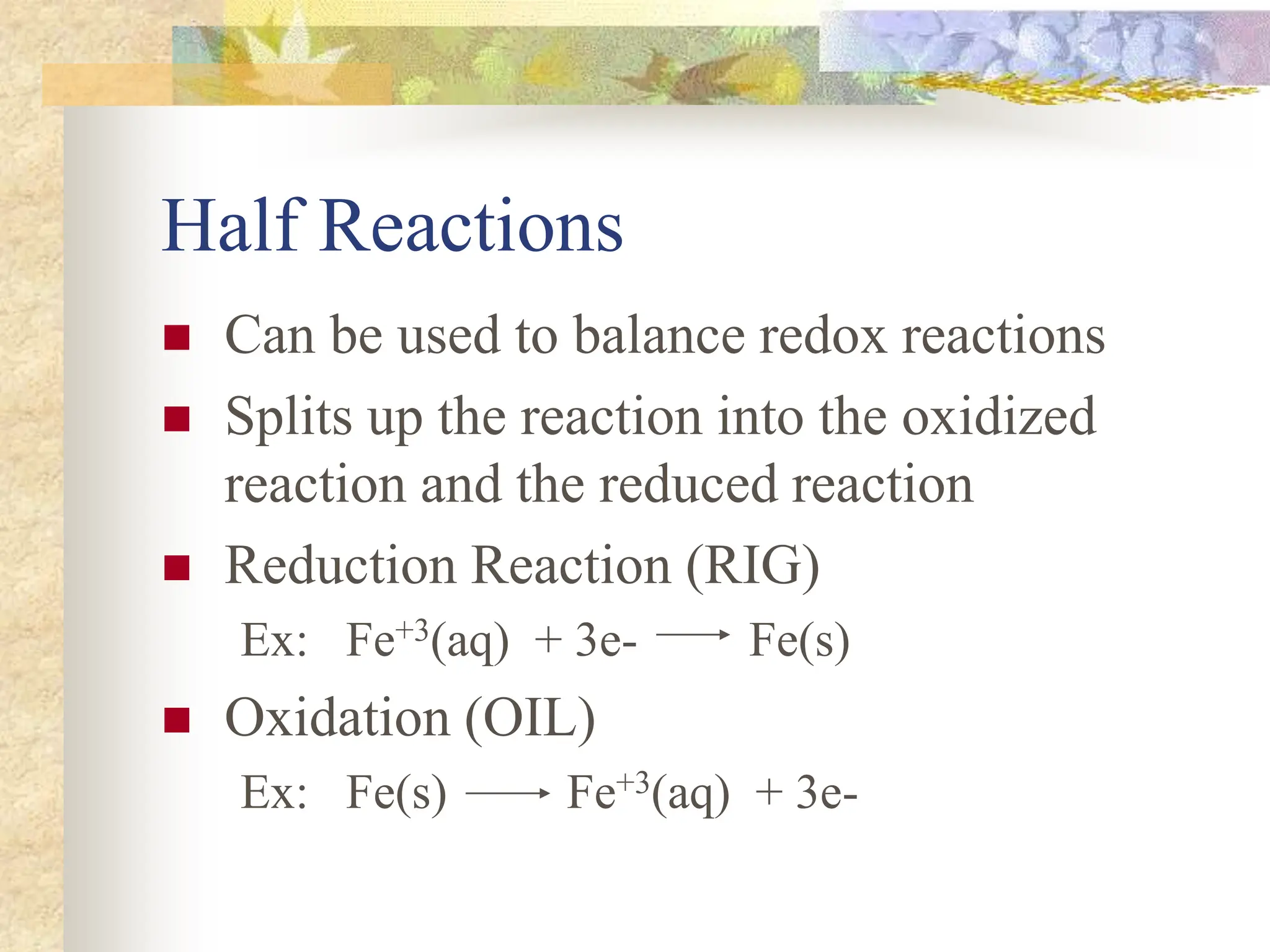 Unit 12 Redox Reactions Notes Chemistry 0620 | PPT