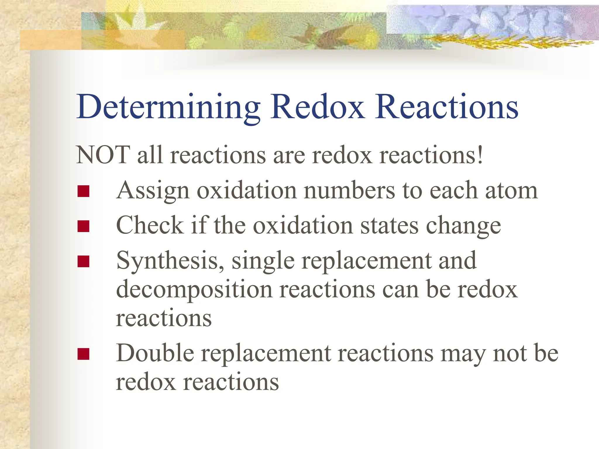 Unit 12 Redox Reactions Notes Chemistry 0620 | PPT