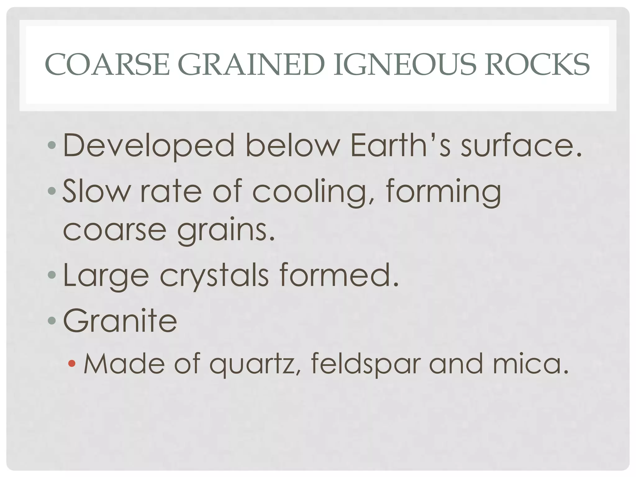 Unit 12 rock types | PPT