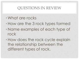 Unit 12 rock types | PPT