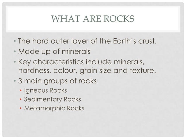 Unit 12 rock types | PPT