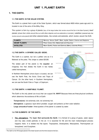 Unit 1. PLANET EARTH | DOCX