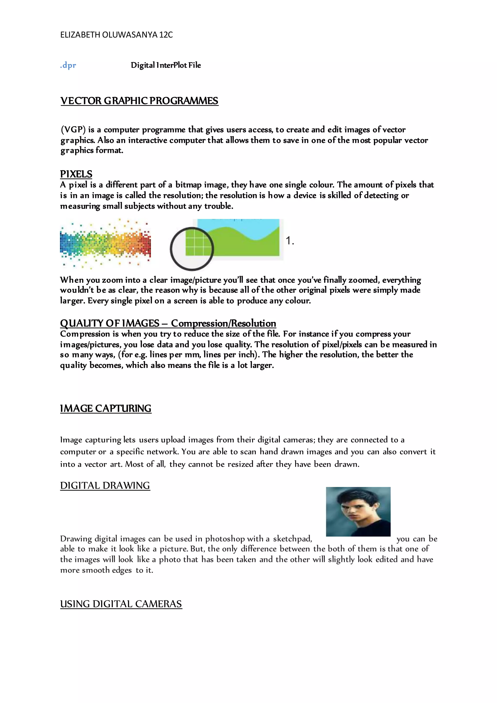 Unit 13 assignment 1 vectors - elisabeth | DOCX