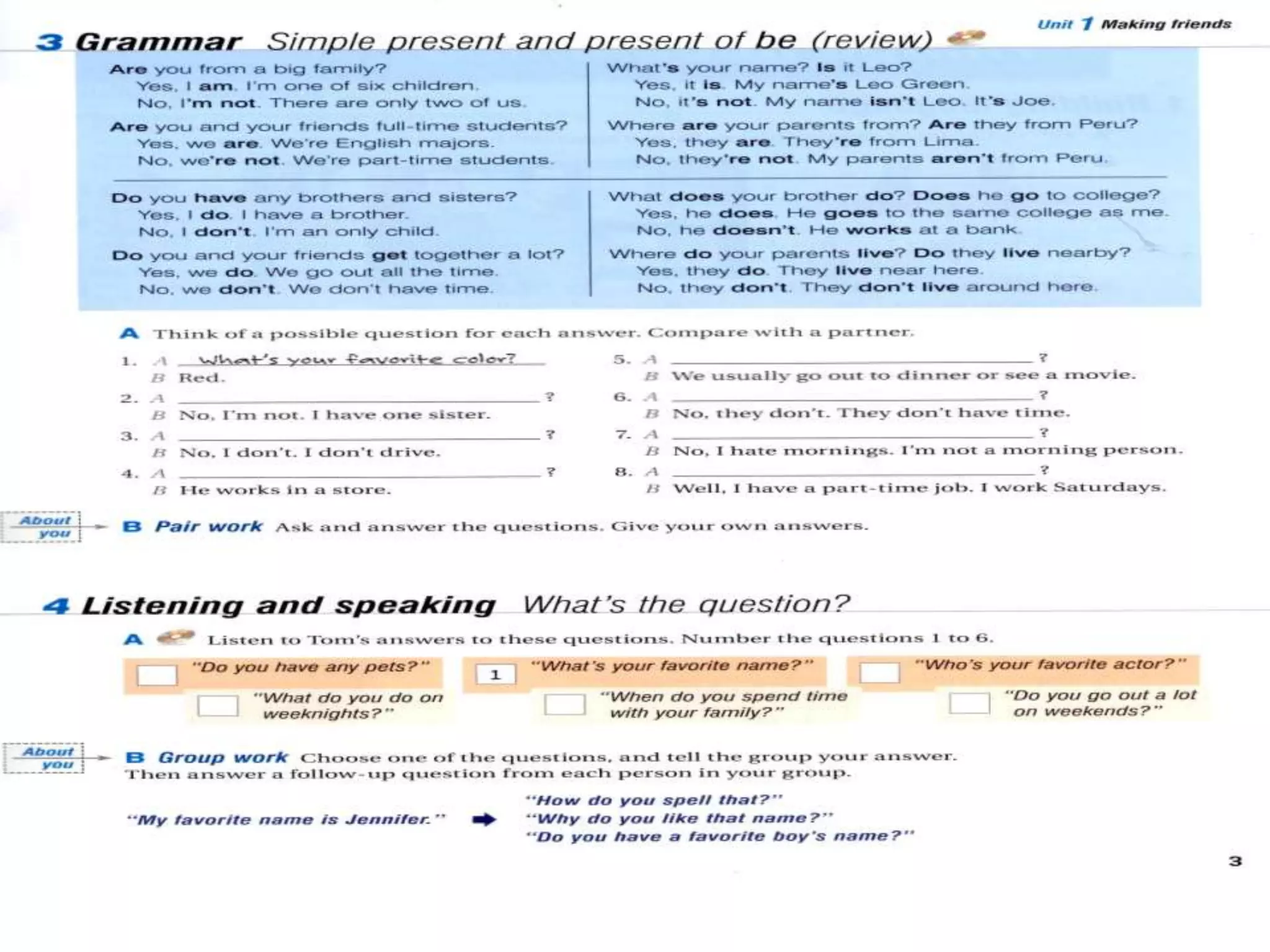 Unit 1 3er nivel book 2a(new first level) | PPT