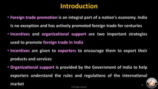 Foreign Trade Promotion in the Indian Context Incentives ...