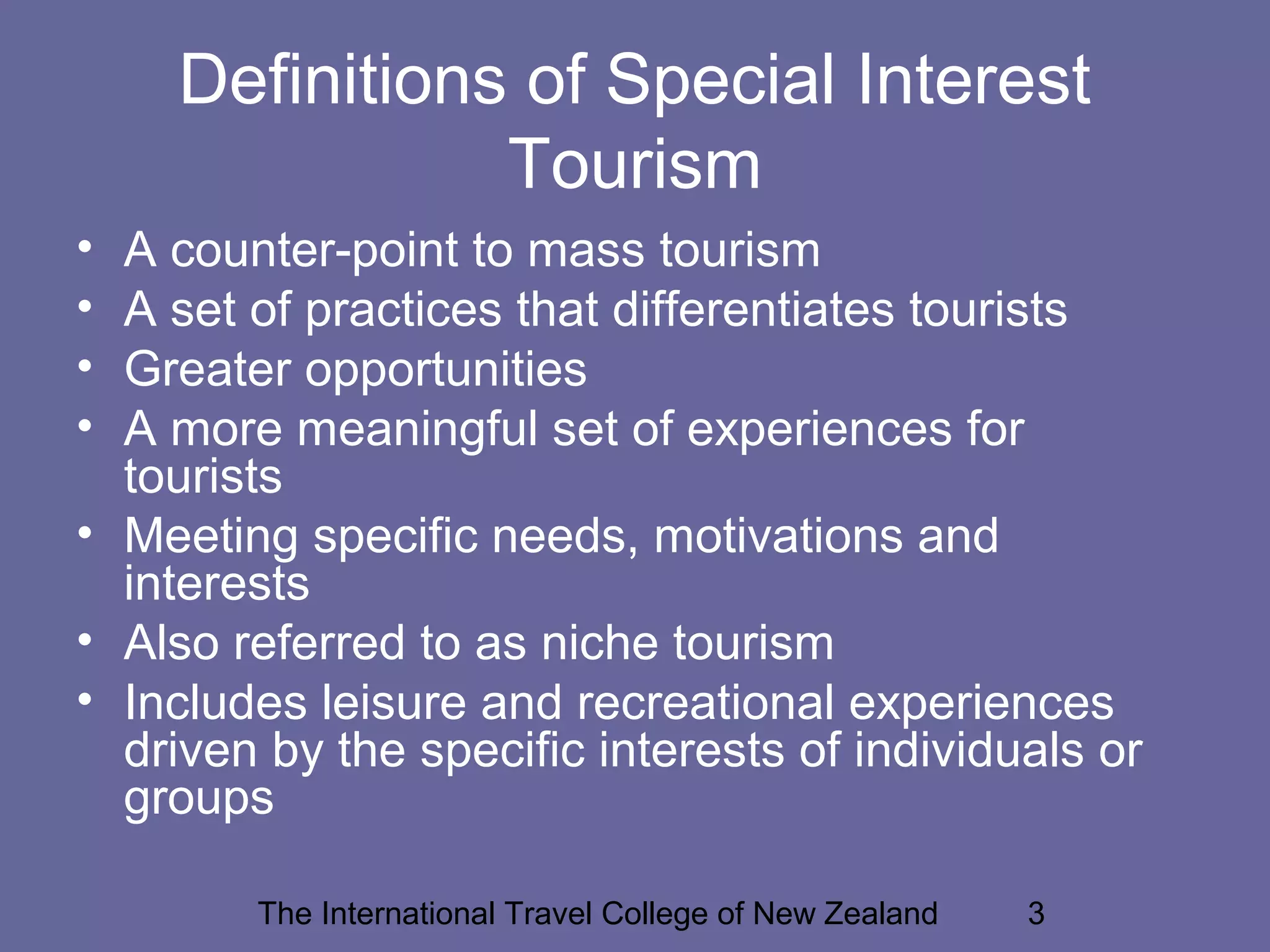 Special Interest Tourism | PPT