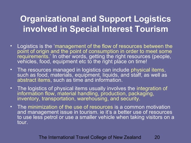 Special Interest Tourism - Management Issues | PPT