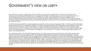 LGBTQ ISSUES IN INDIA AND LEGAL CHALLENGES | PPTX