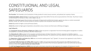 LGBTQ ISSUES IN INDIA AND LEGAL CHALLENGES | PPTX